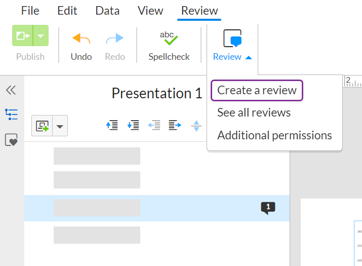 Send a Presentation for review – Support Center