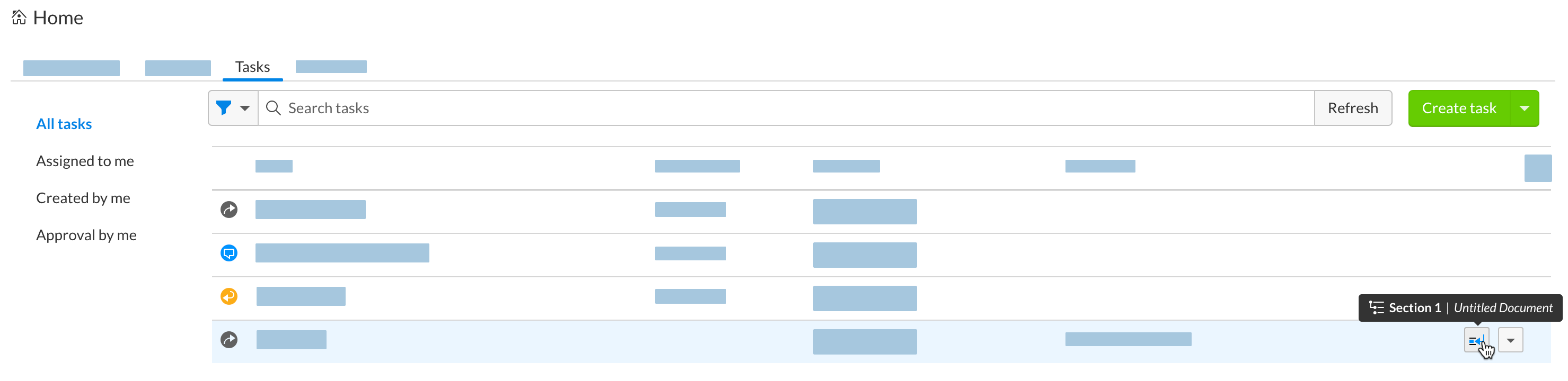 Create a task – Support Center