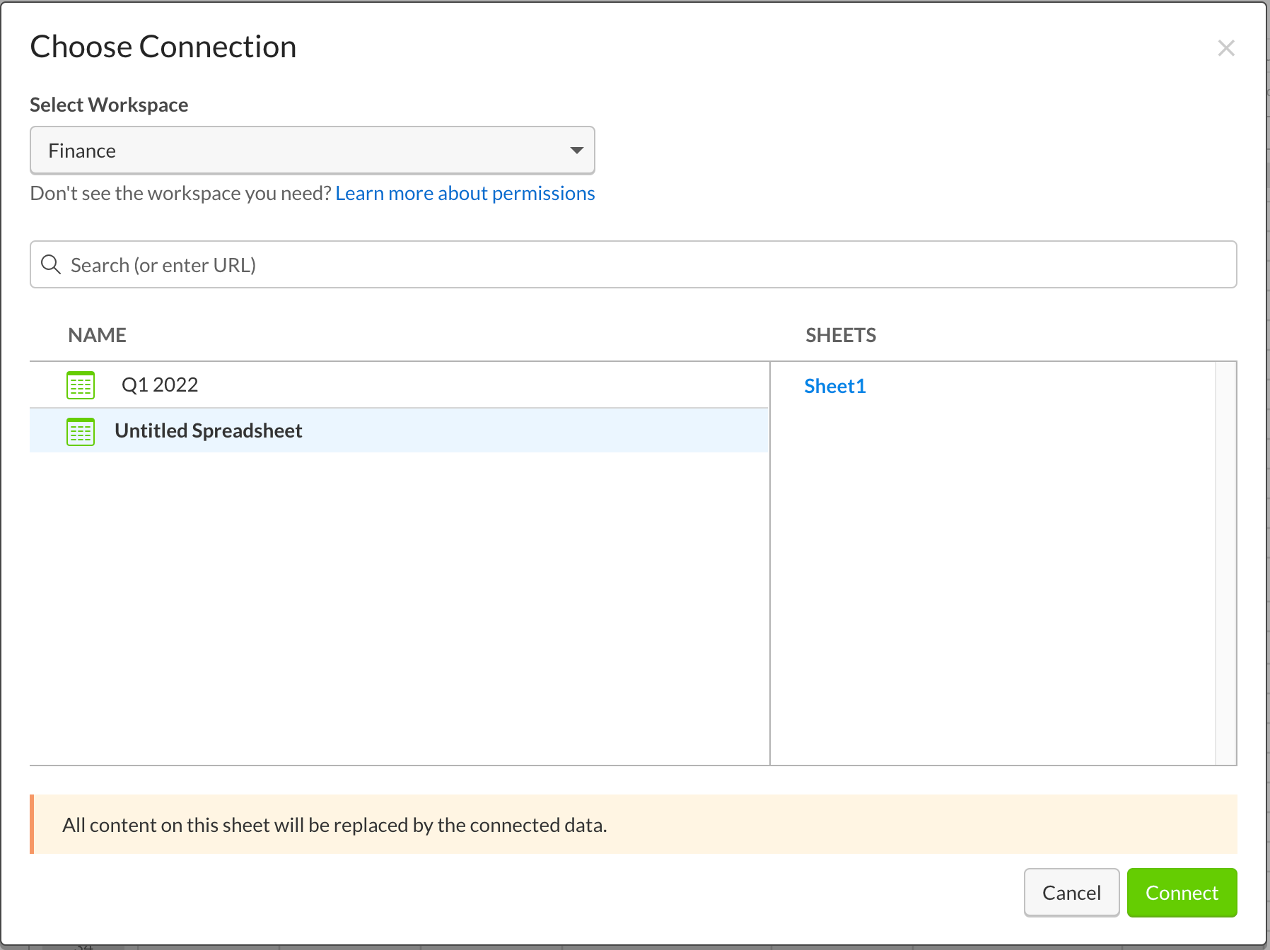 Connect sheets to source or destination spreadsheets – Support Center