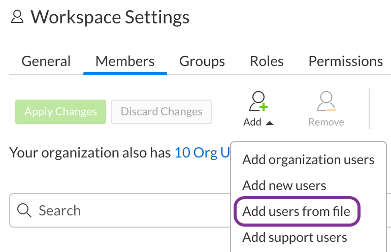 Add users to a workspace – Support Center