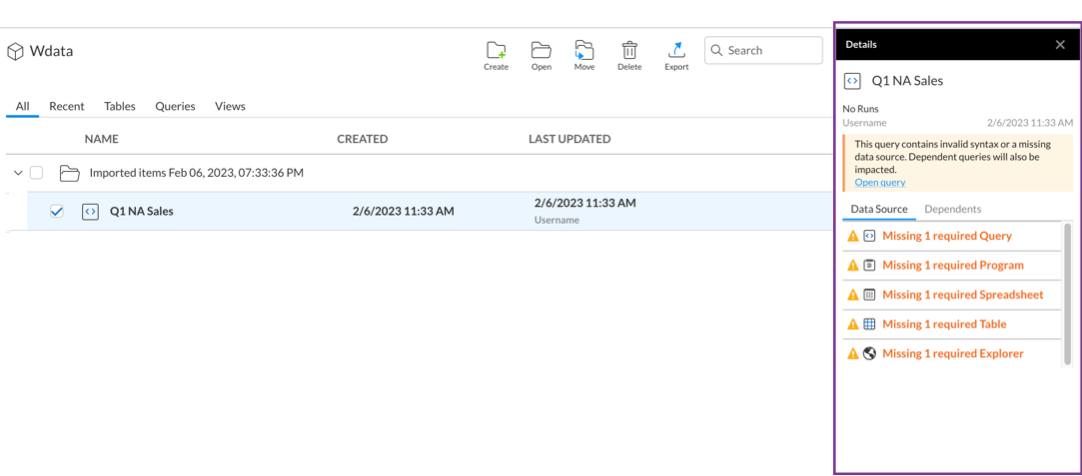 Repair broken queries in imported data – Support Center Repair broken queries in imported data – Support Center