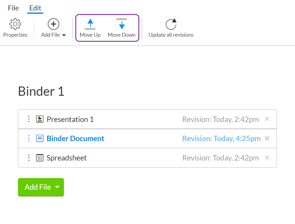 Create and use binders – Support Center
