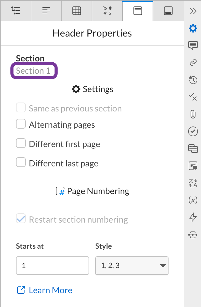 Header or footers properties inheritance troubleshooting – Support Center