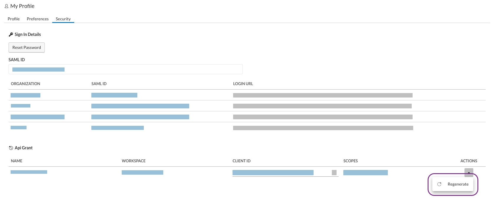 Create and manage API grants in workspace settings – Support Center