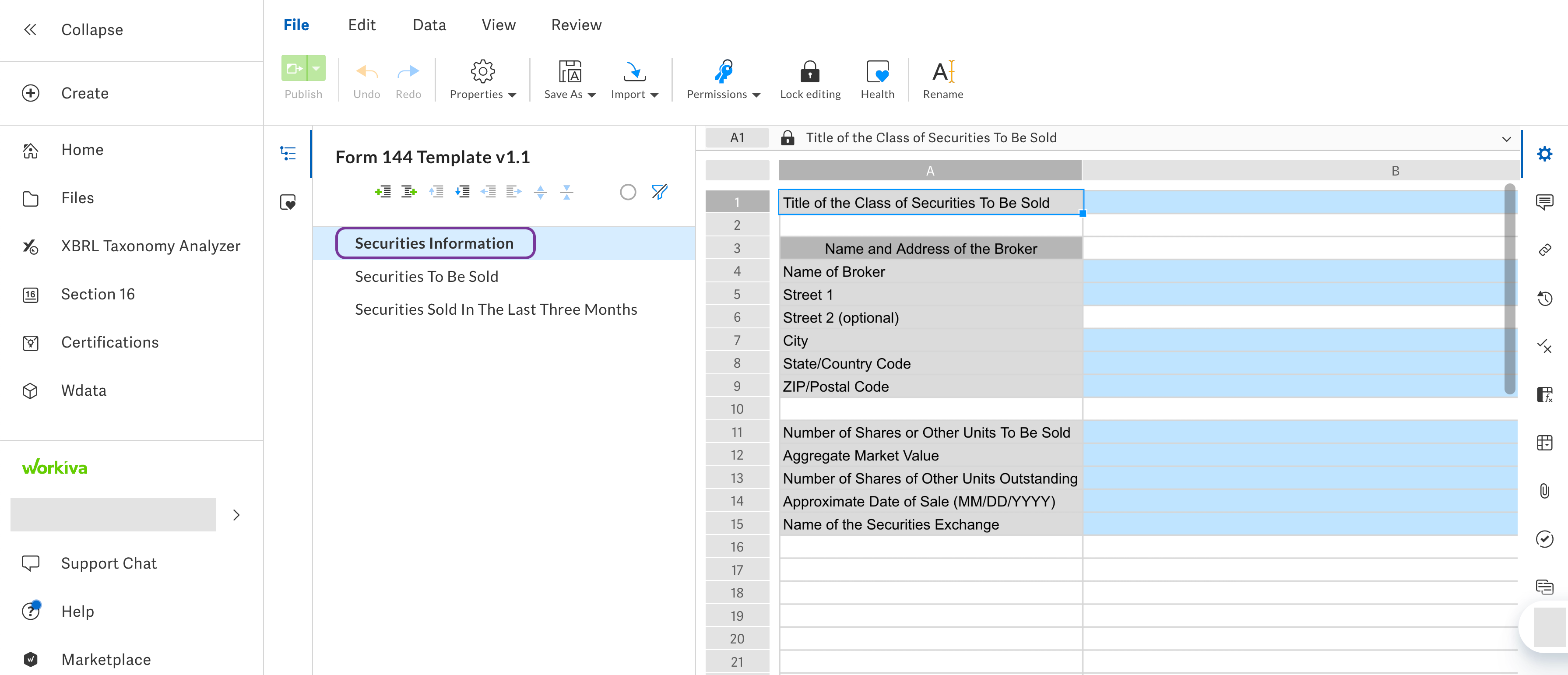 Form 144 example – Support Center