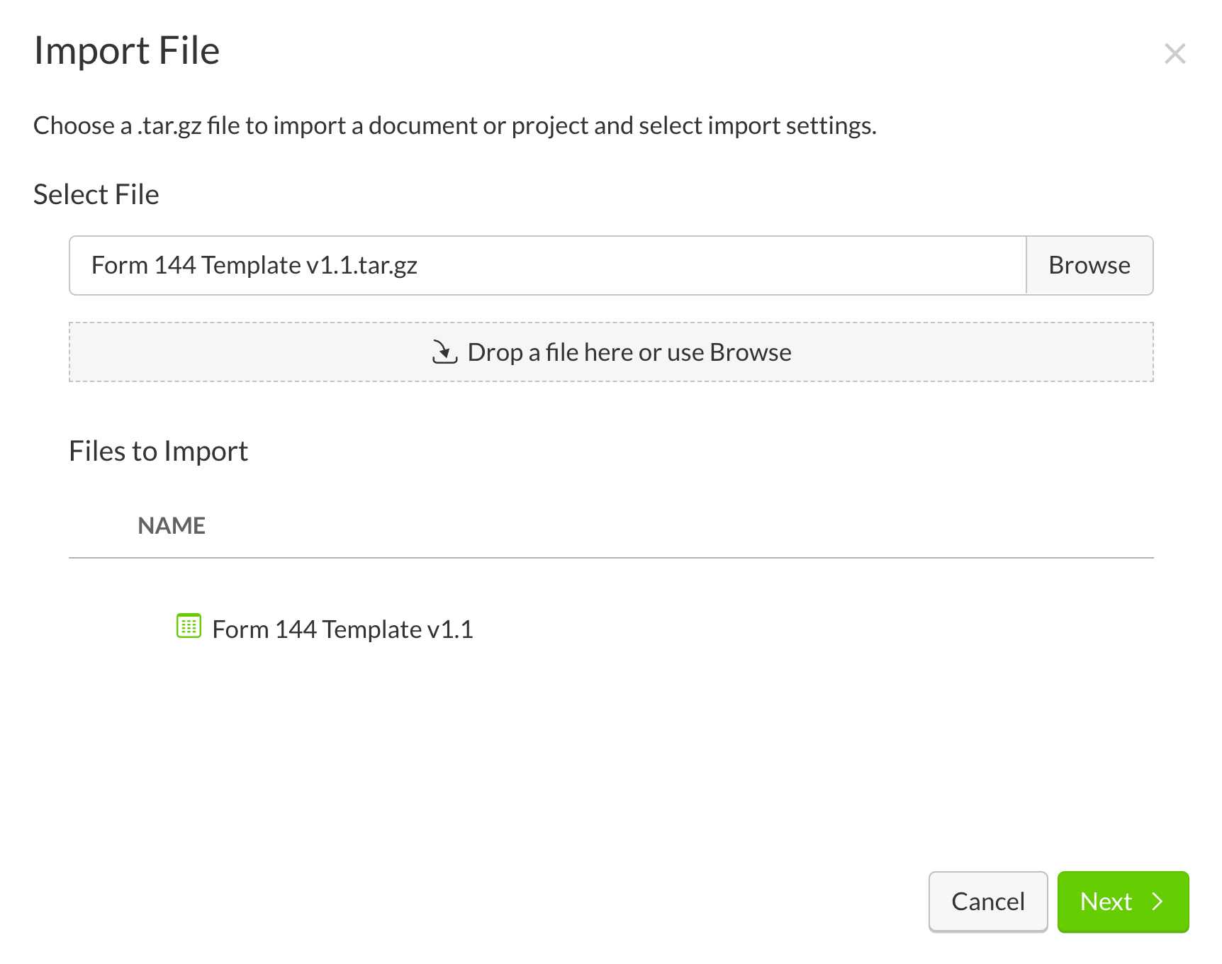 Form 144 example – Support Center
