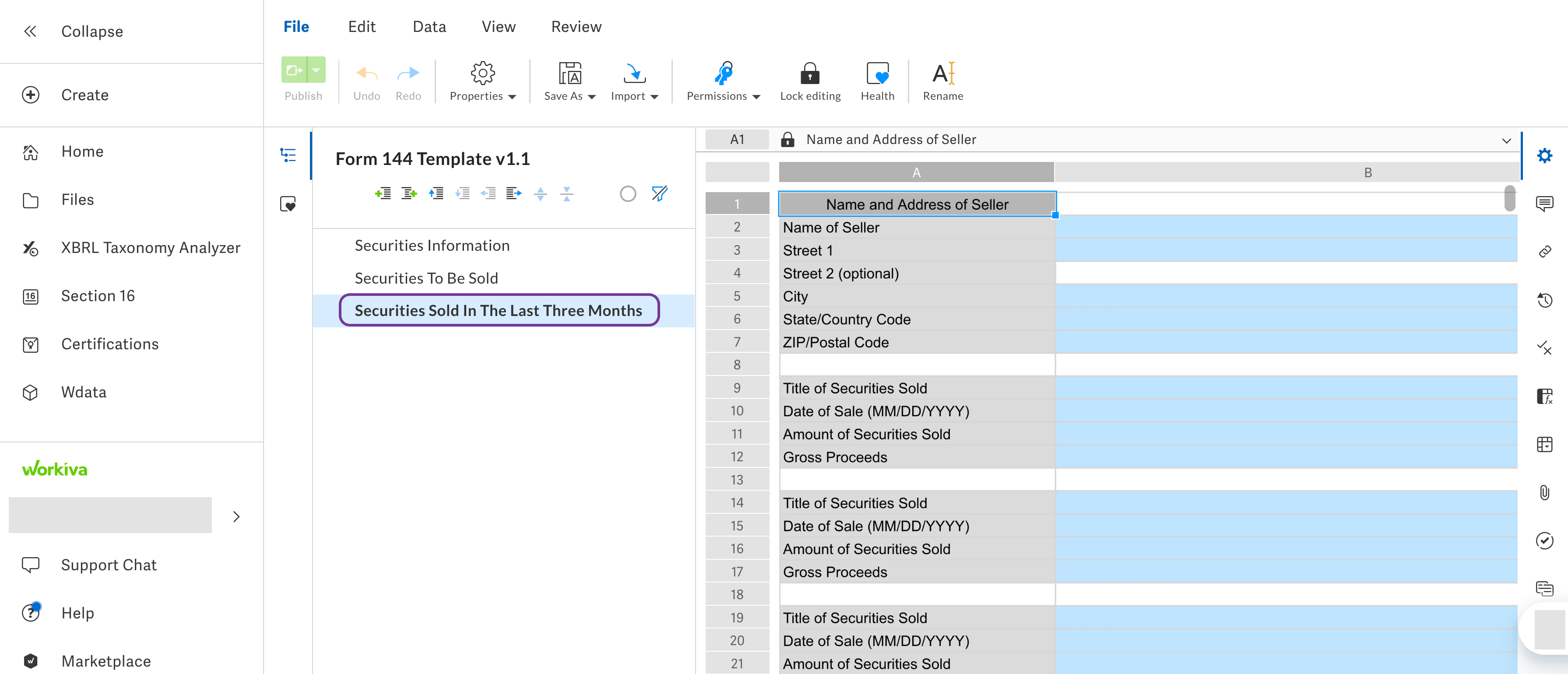 Form 144 example – Support Center