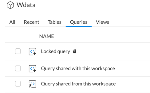 Share queries between workspaces – Support Center
