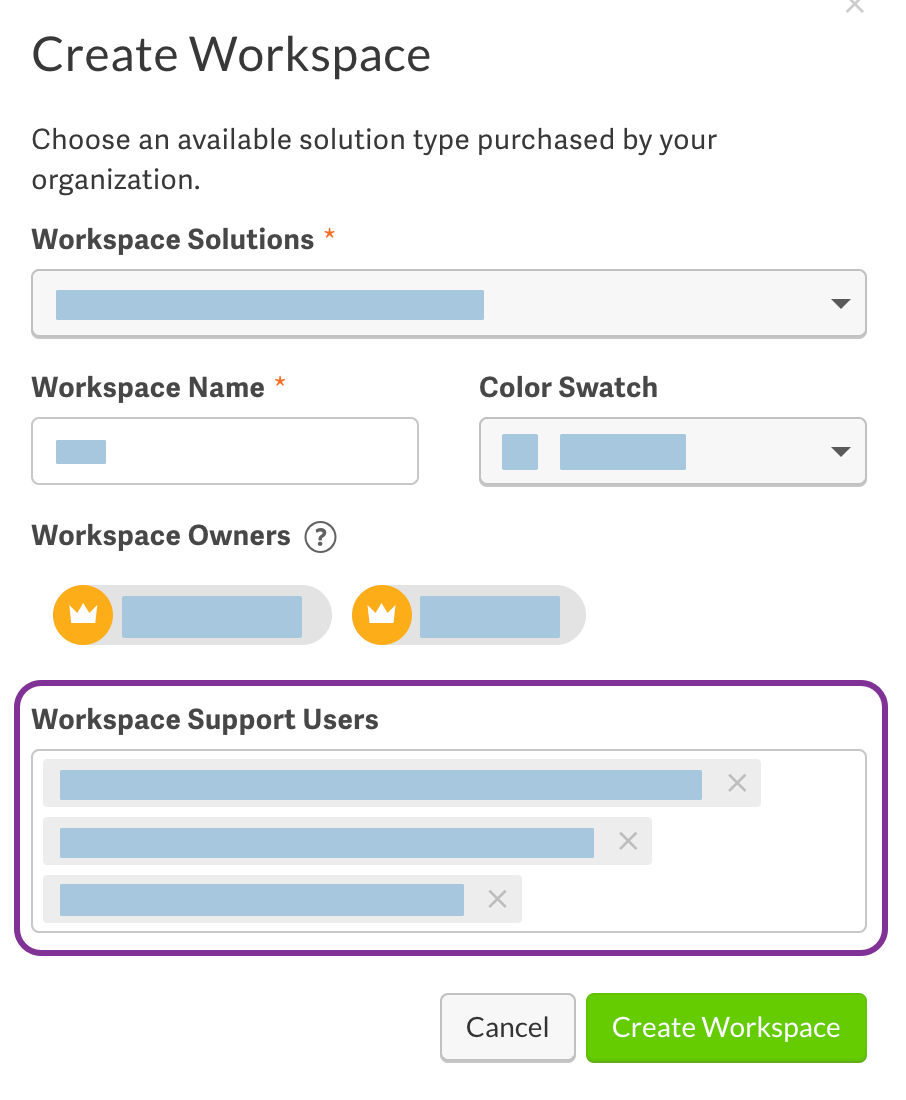 Manage support users in workspaces – Support Center