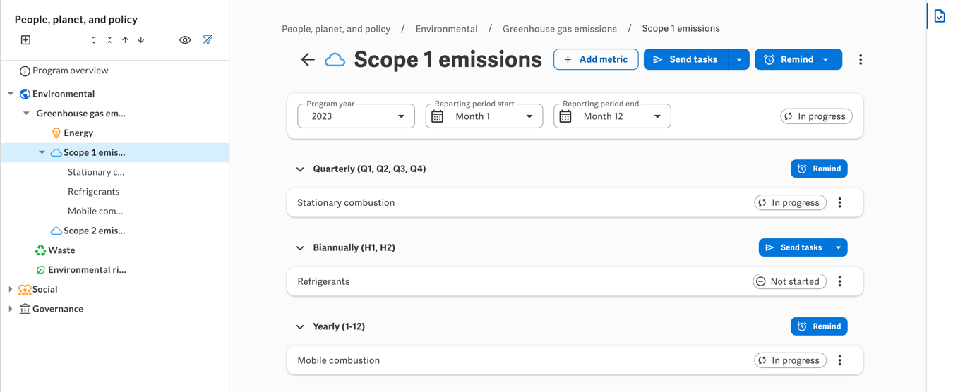 Manage topics in Sustainability Program – Support Center