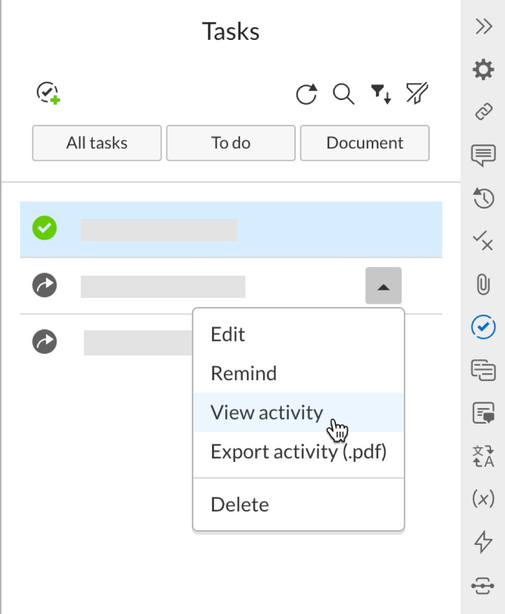 View and export the task activity report – Support Center