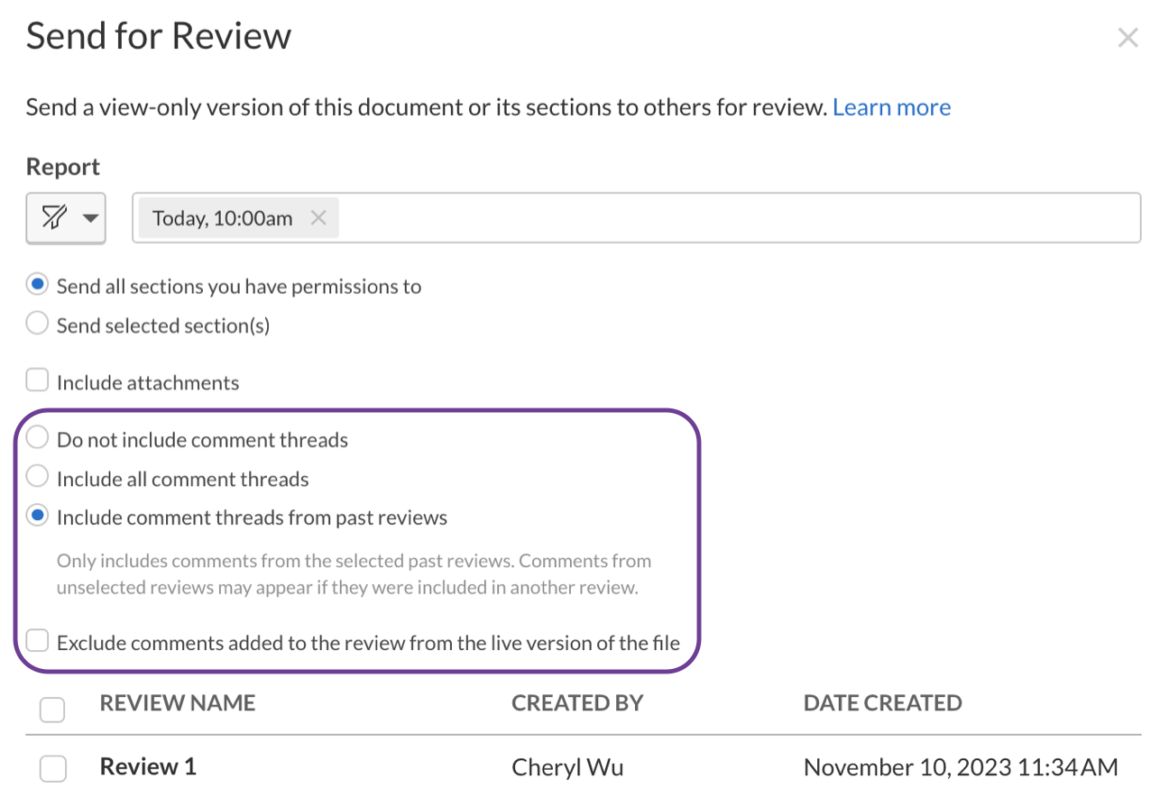 Send a spreadsheet for review – Support Center