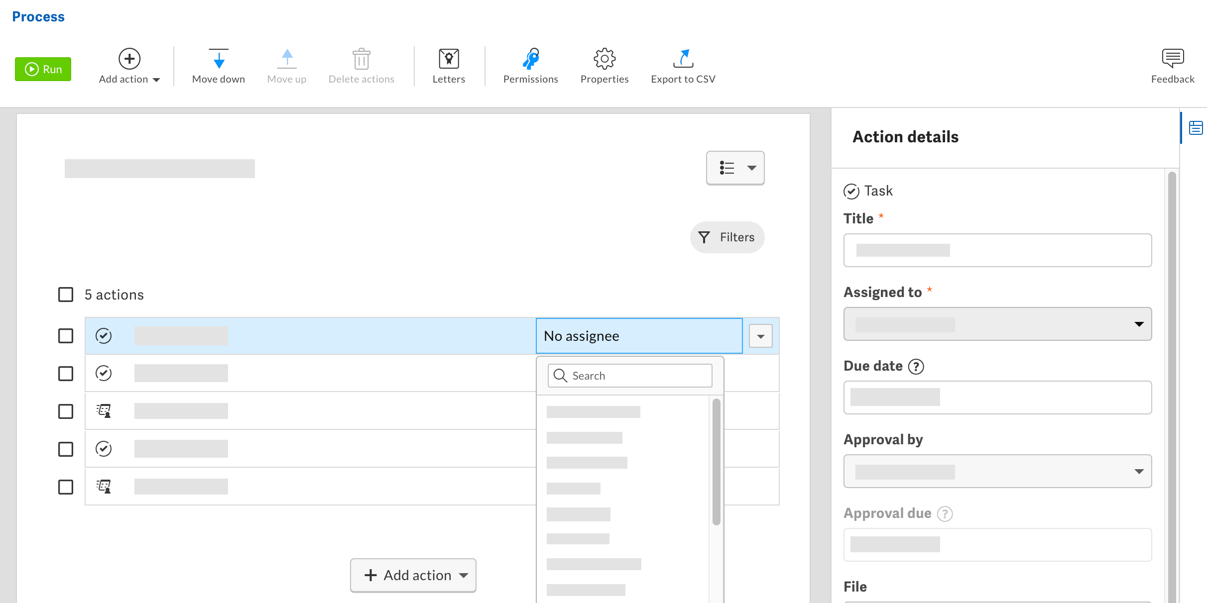 Build a process – Support Center