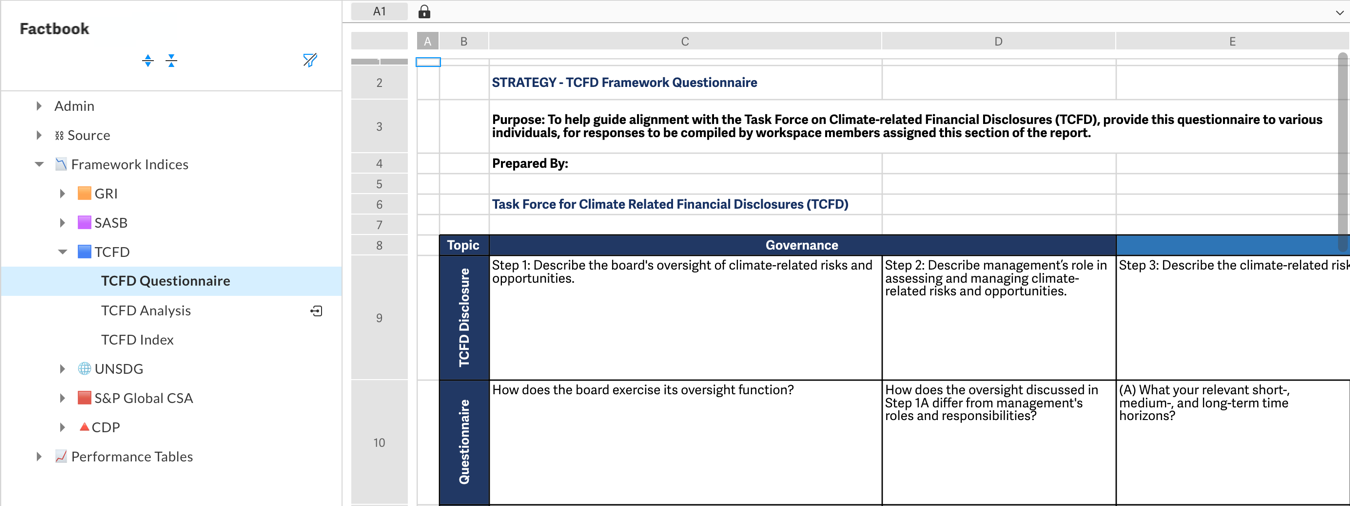Use Factbook as source for ESG reports – Support Center