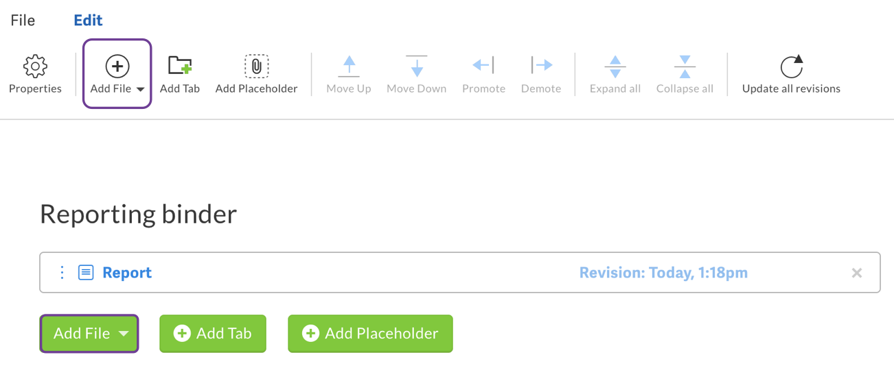 Create and use binders – Support Center