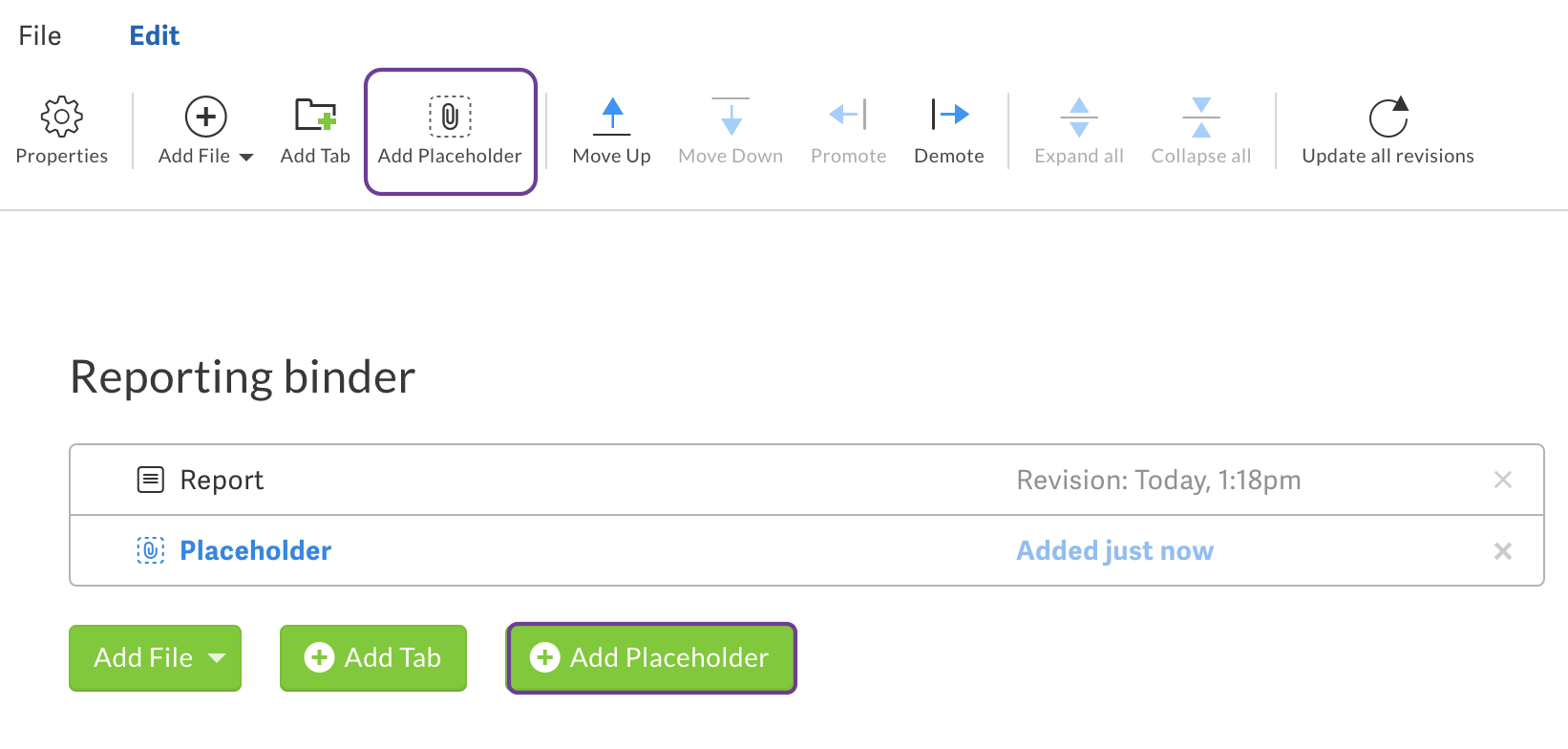 Create and use binders – Support Center