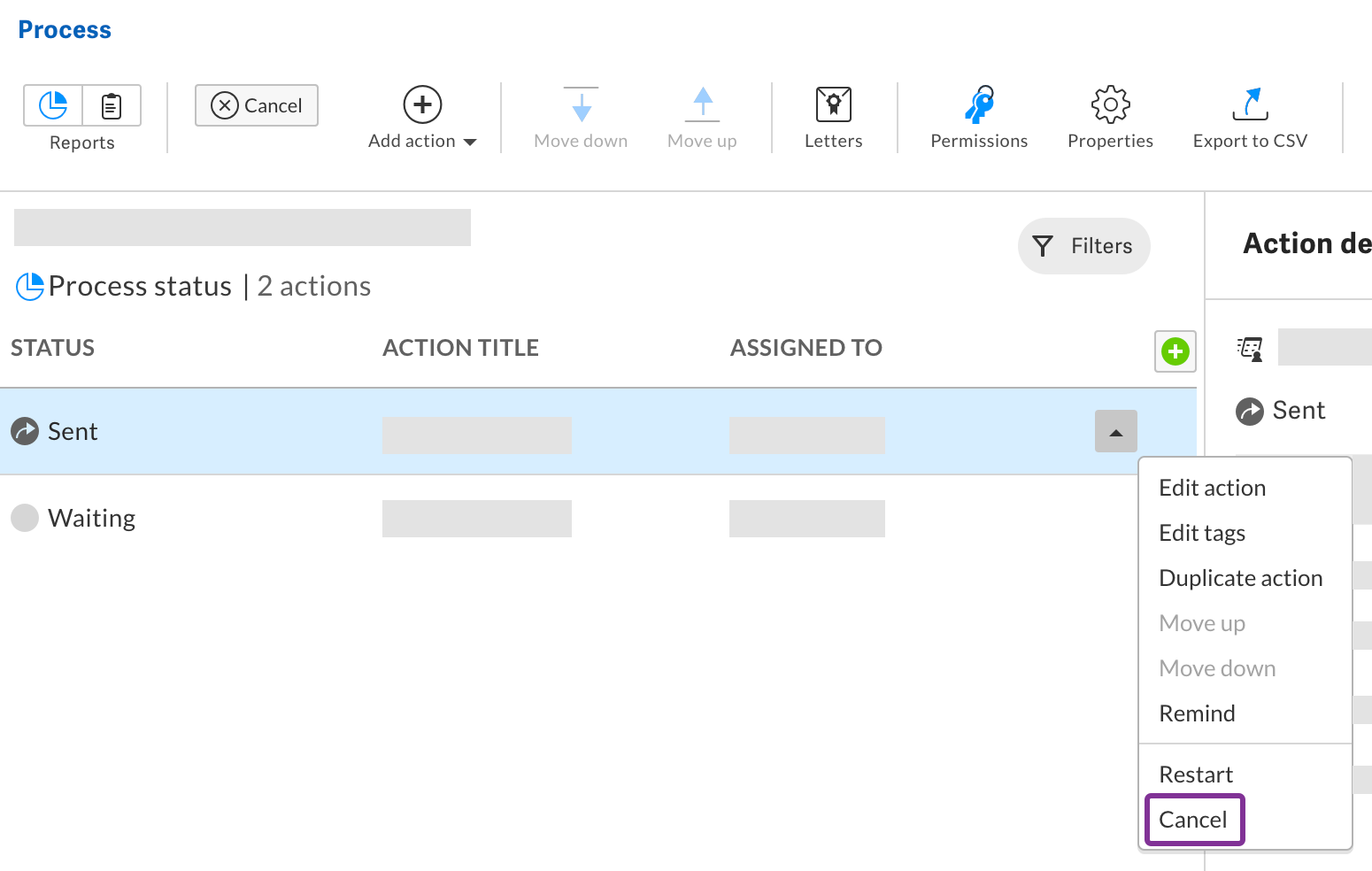 Monitor content requests in a process – Support Center