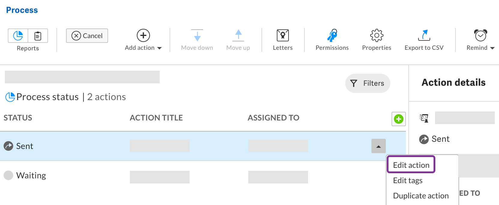 Monitor certification actions in a process – Support Center