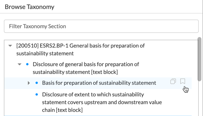 Use the ESRS XBRL taxonomy for ESG reporting – Support Center