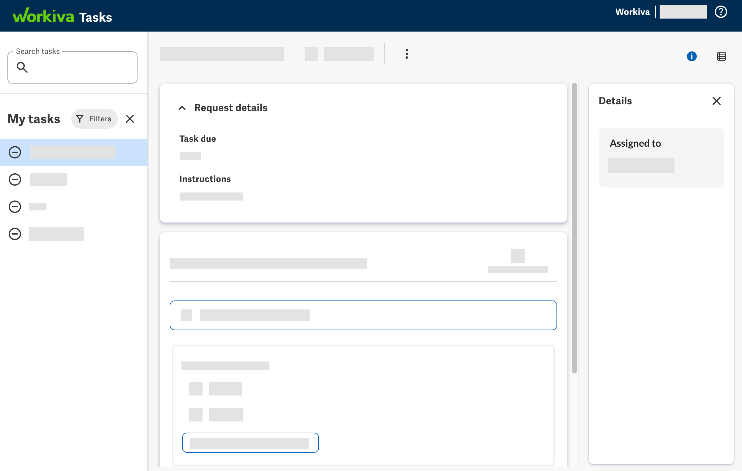 Complete tasks in Workiva Tasks – Support Center