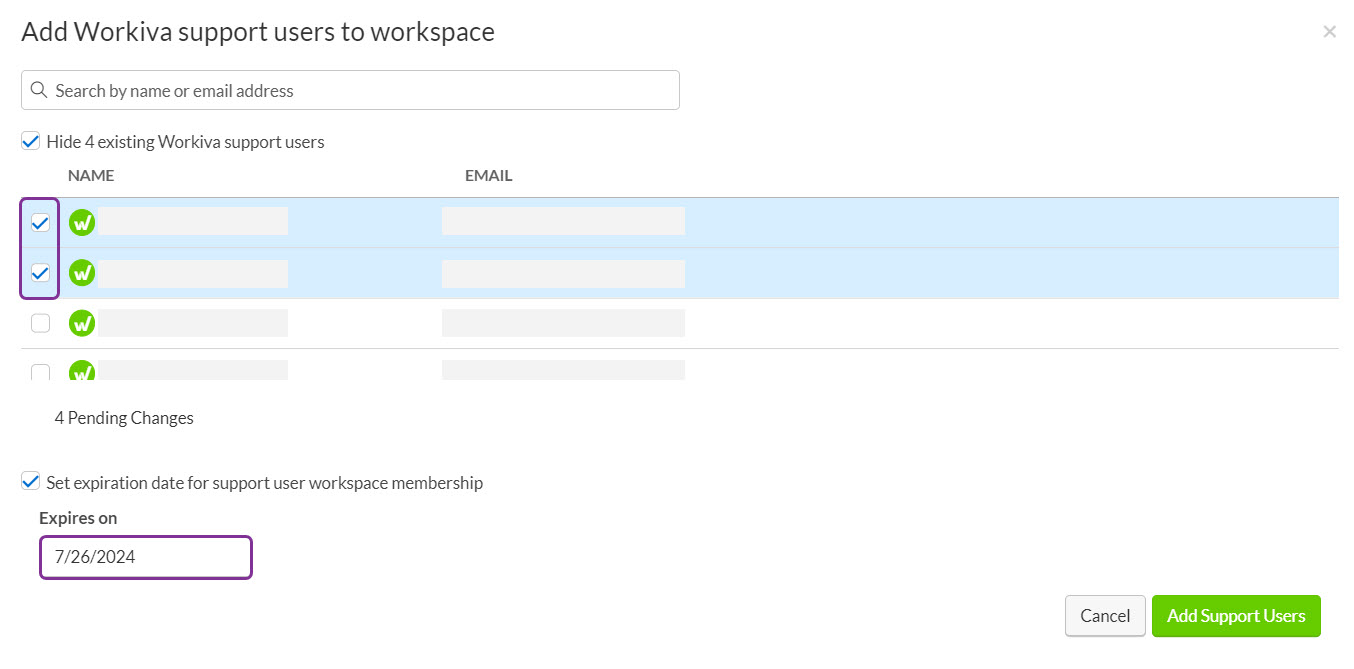 Manage support users in workspaces – Support Center