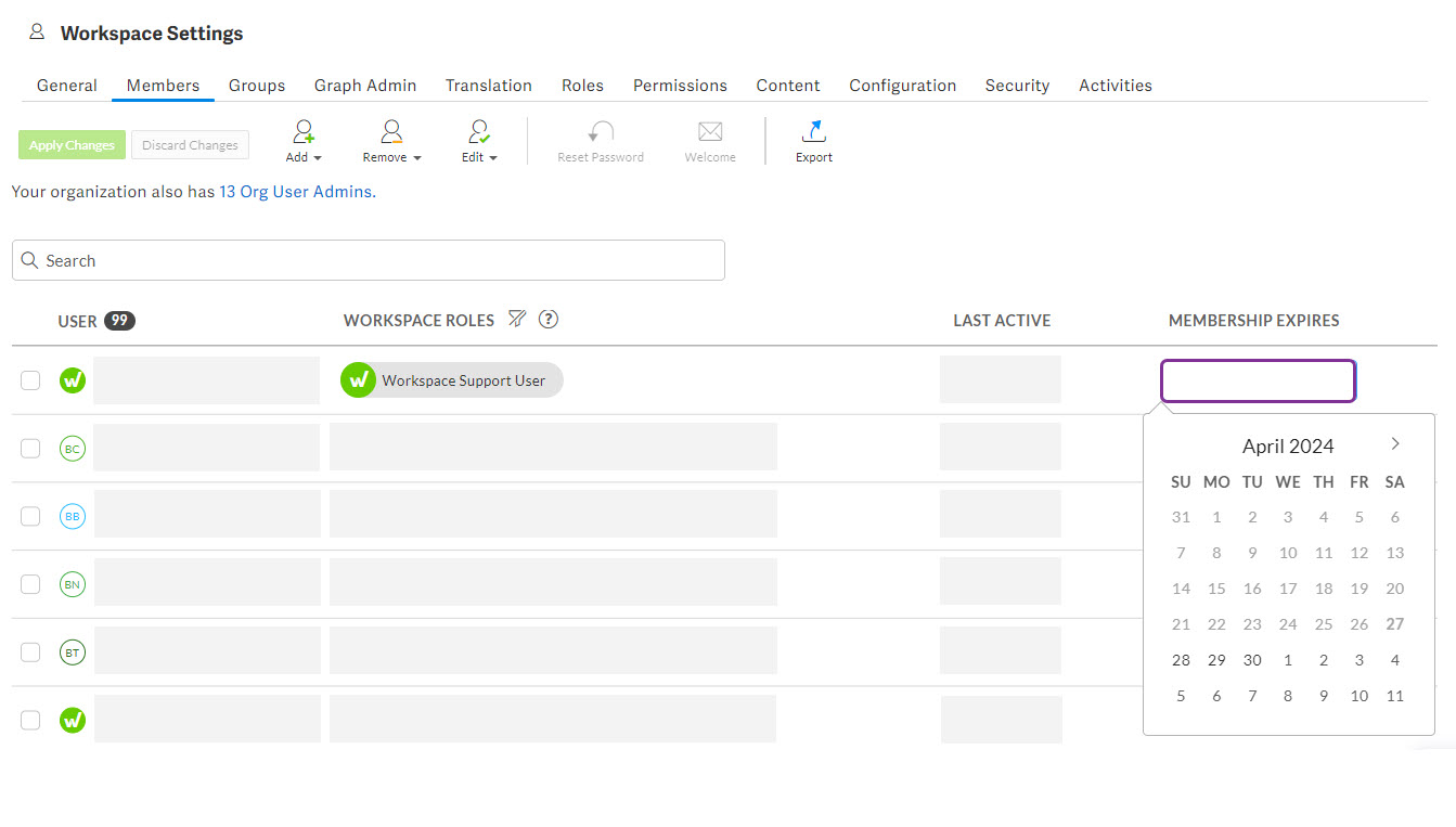 Manage support users in workspaces – Support Center