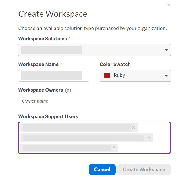 Manage support users in workspaces – Support Center
