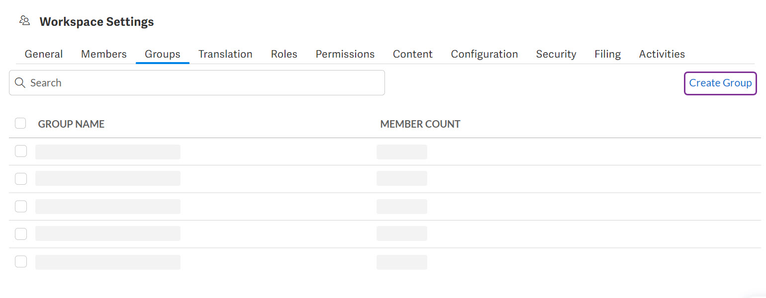 Use groups in workspaces – Support Center