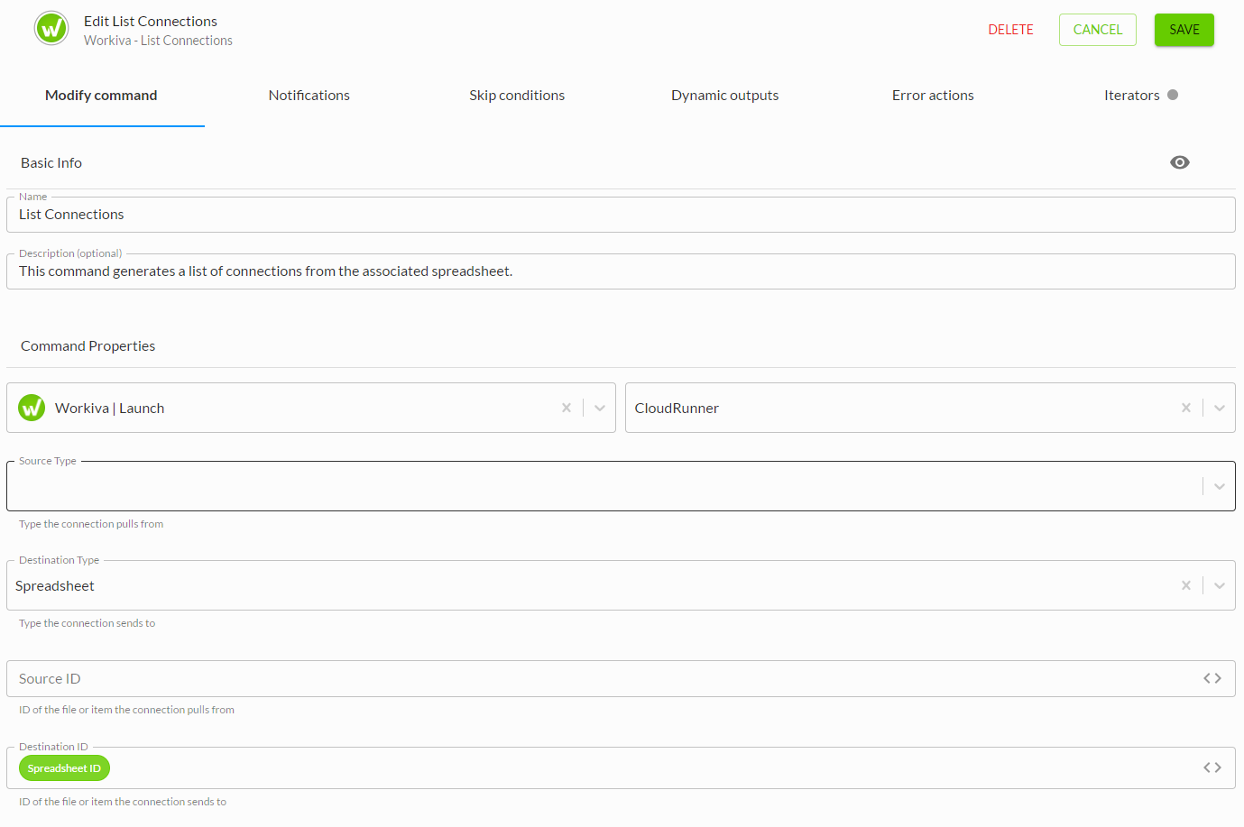 CLP - Refresh List of Connections – Support Center