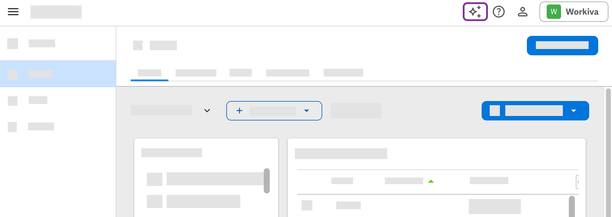 Choose a knowledge base in Workiva AI – Support Center