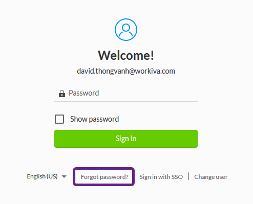 Reset a user's password – Support Center