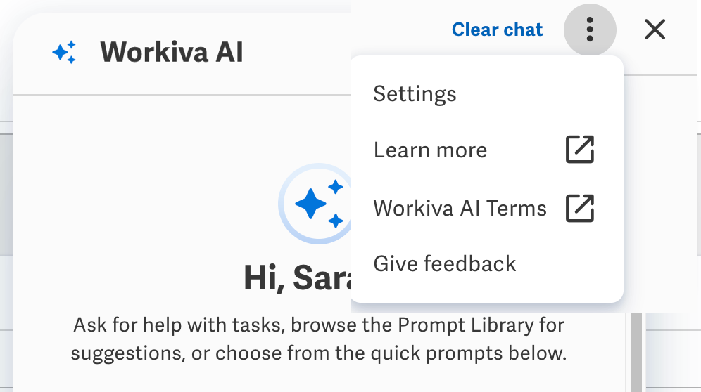 Introducción a Workiva AI – Centro de asistencia