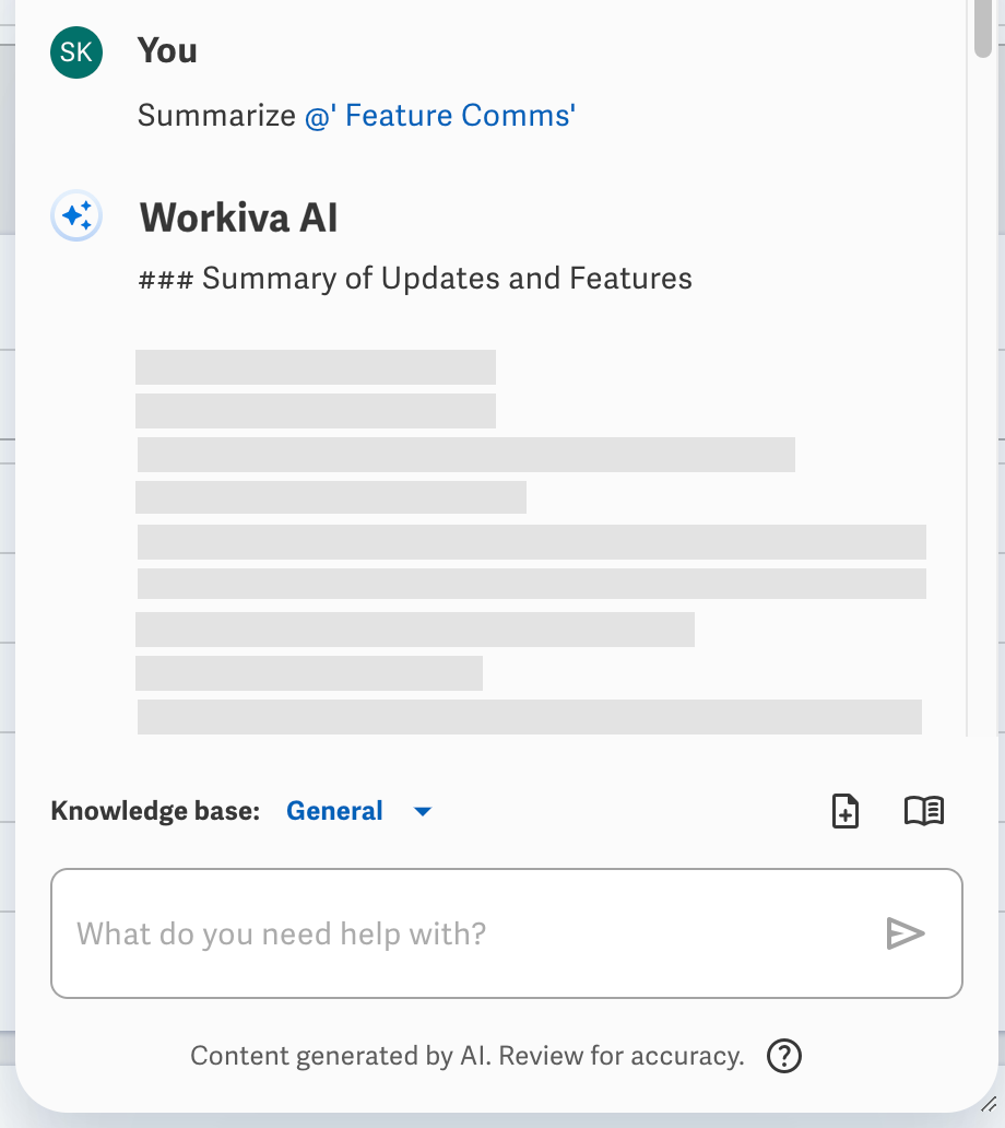 Référencez des fichiers spécifiques dans le chat avec Workiva AI ...