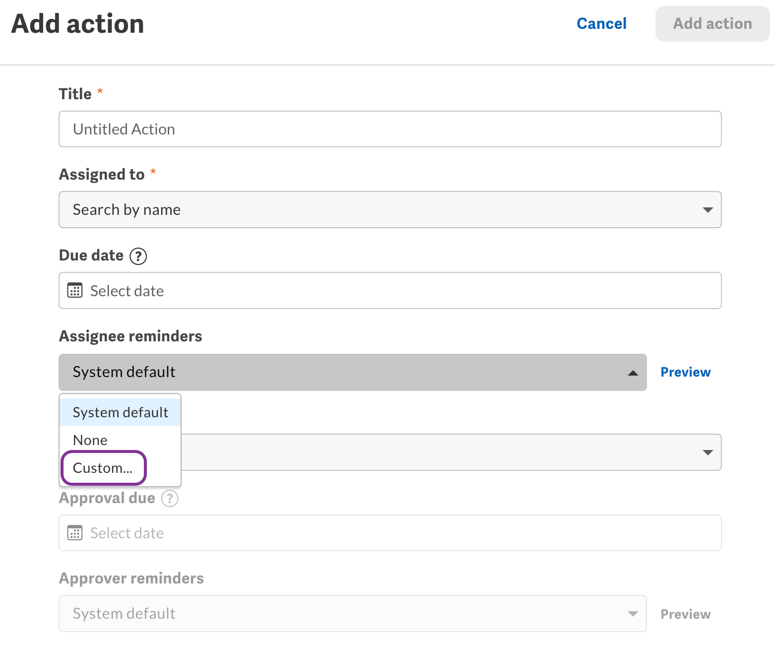 Enviar recordatorios en Procesos – Centro de asistencia