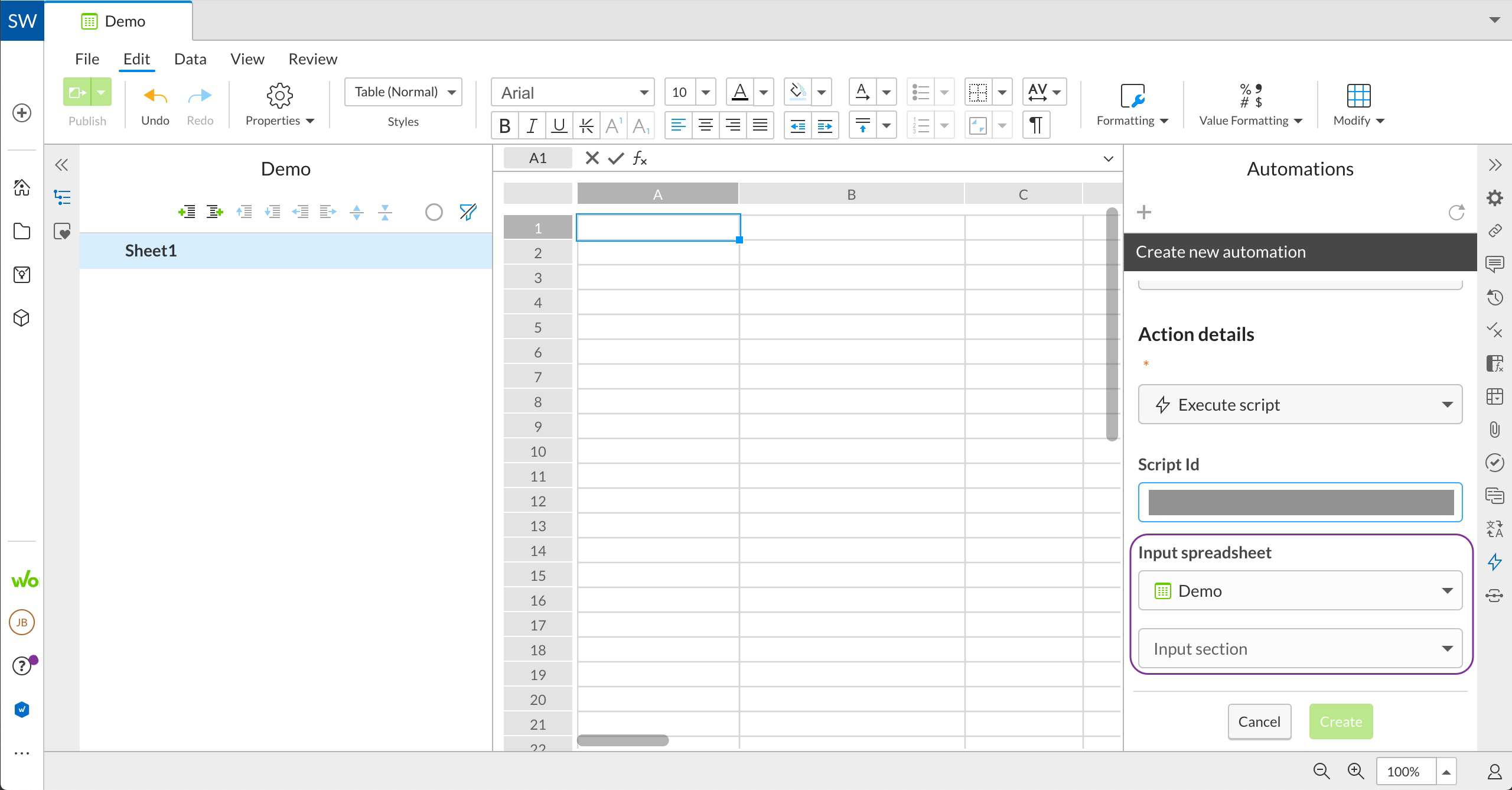 Execute scripts with automations – Support Center
