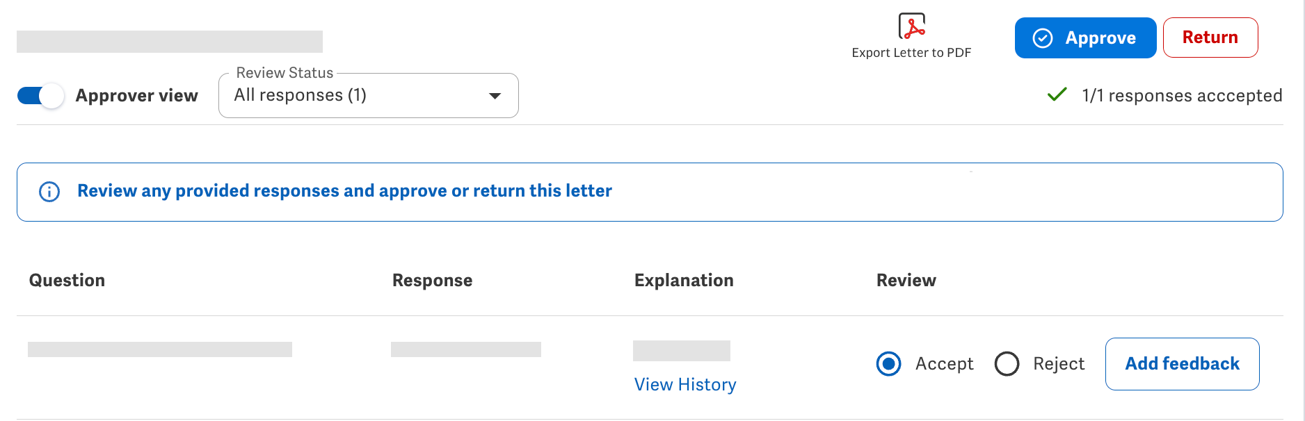 Approuver ou renvoyer une lettre de certification – Centre d’assistance