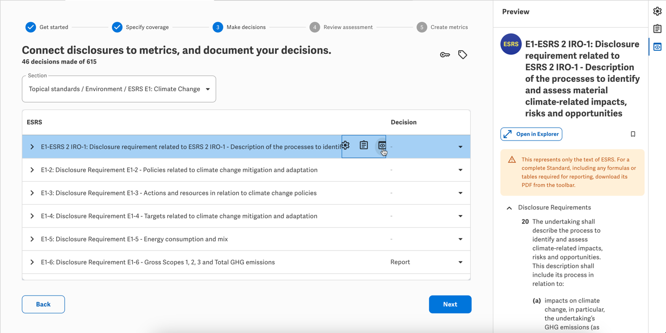 Create an ESG Readiness Assessment – 支援中心