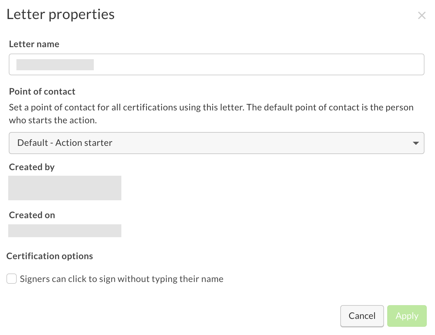 Crear una carta de certificación – Centro de asistencia