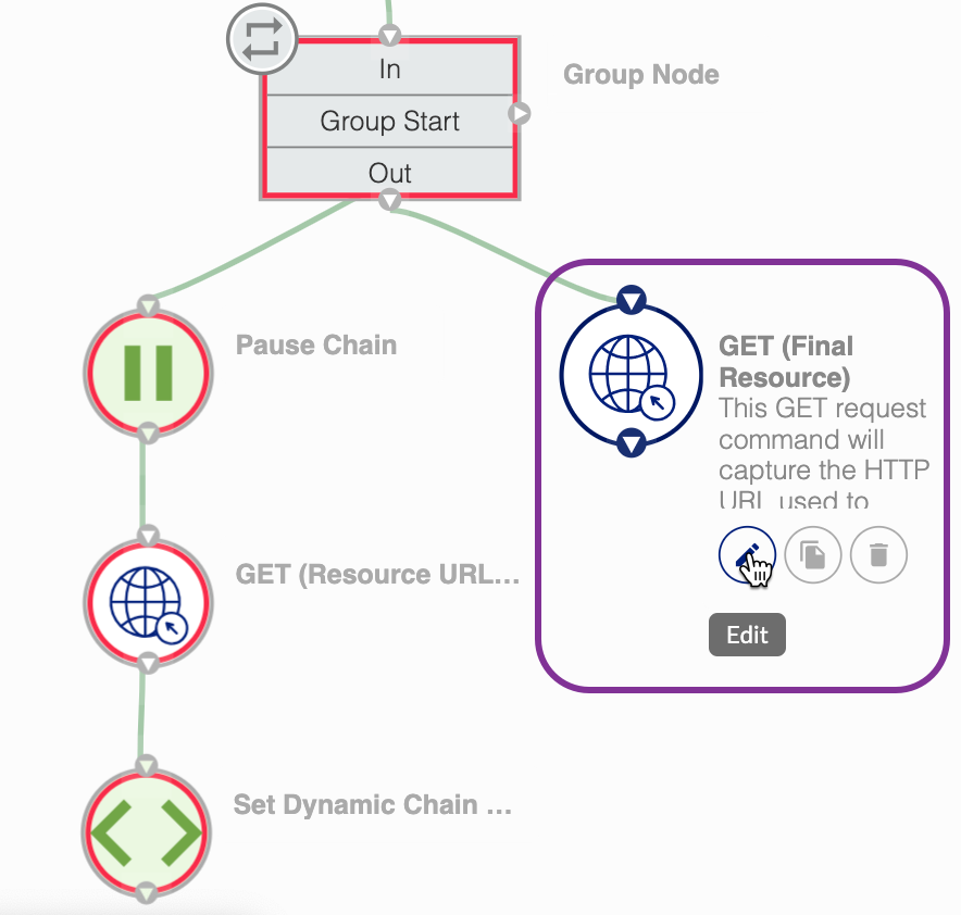 Chain template: Initiate Document Export – Support Center