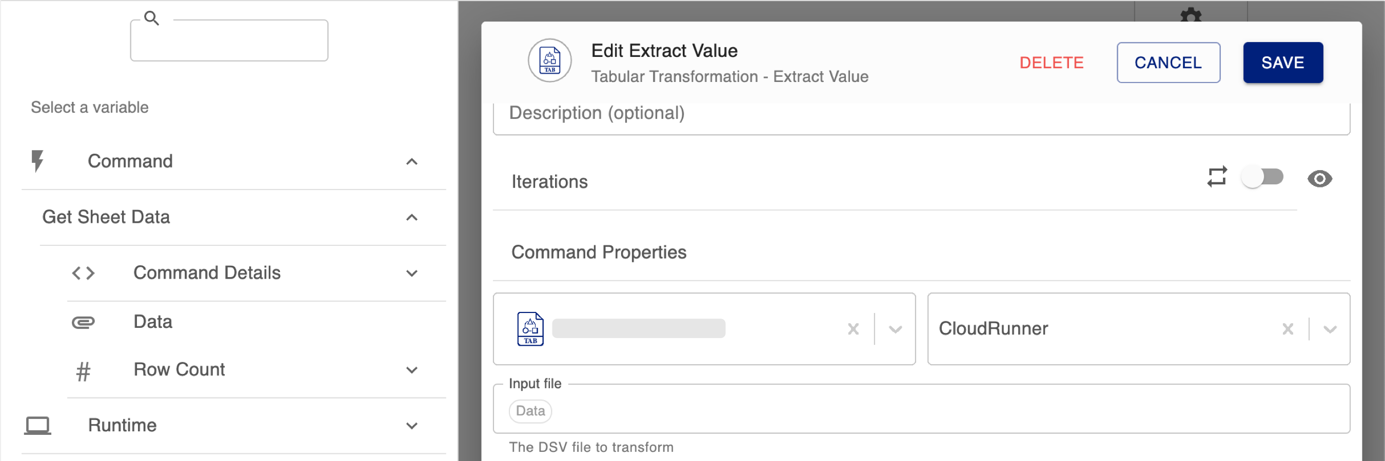 Chain template: Run query with a parameter value from a spreadsheet ...