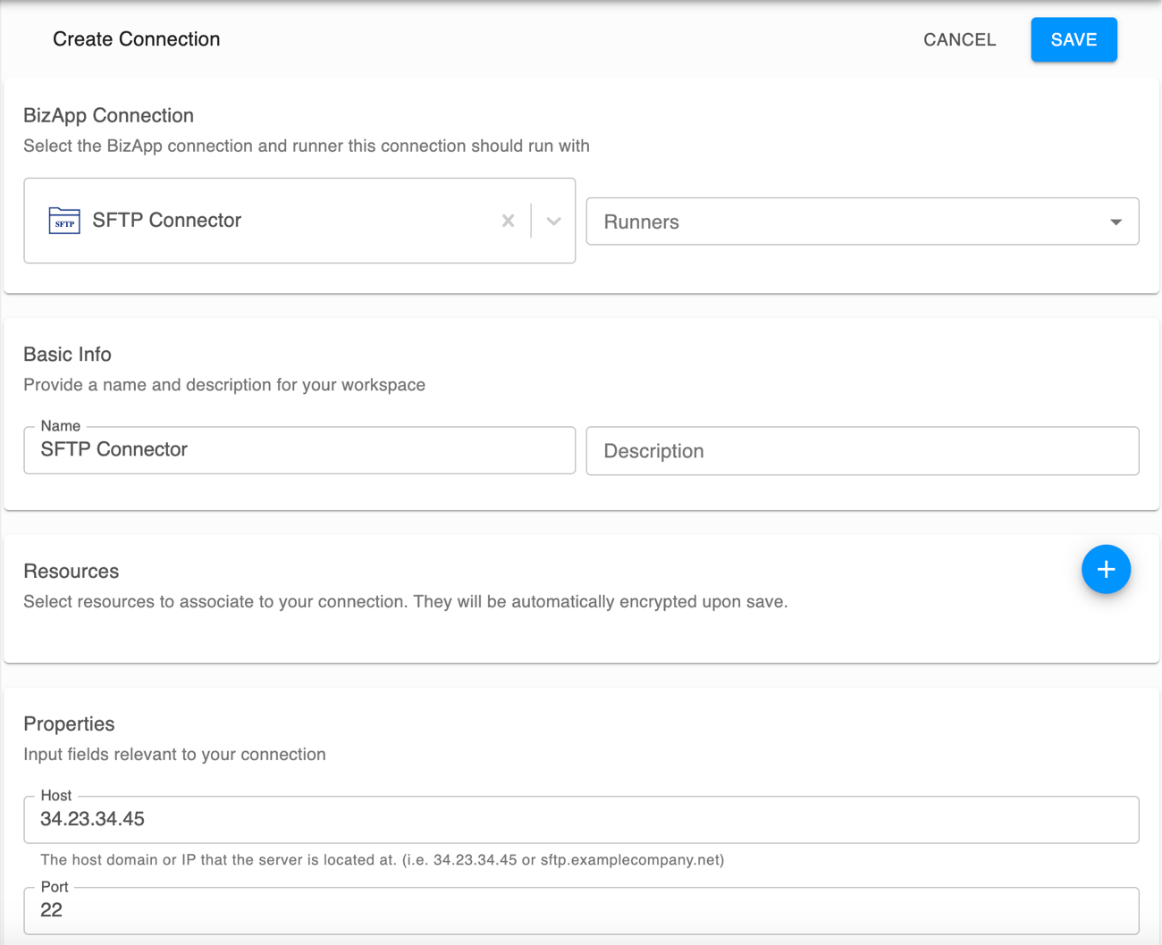 SFTP connector – Support Center