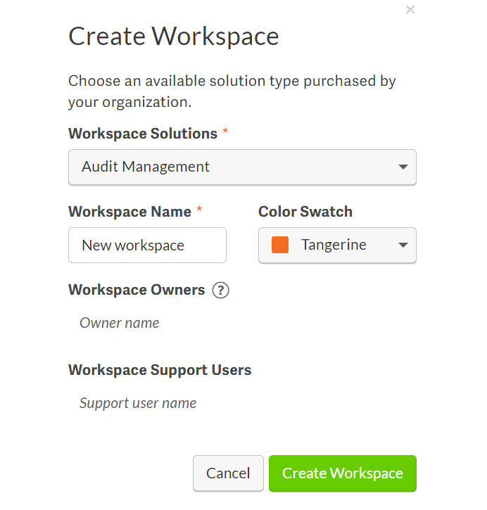 Create and manage workspaces in your organization – Support Center