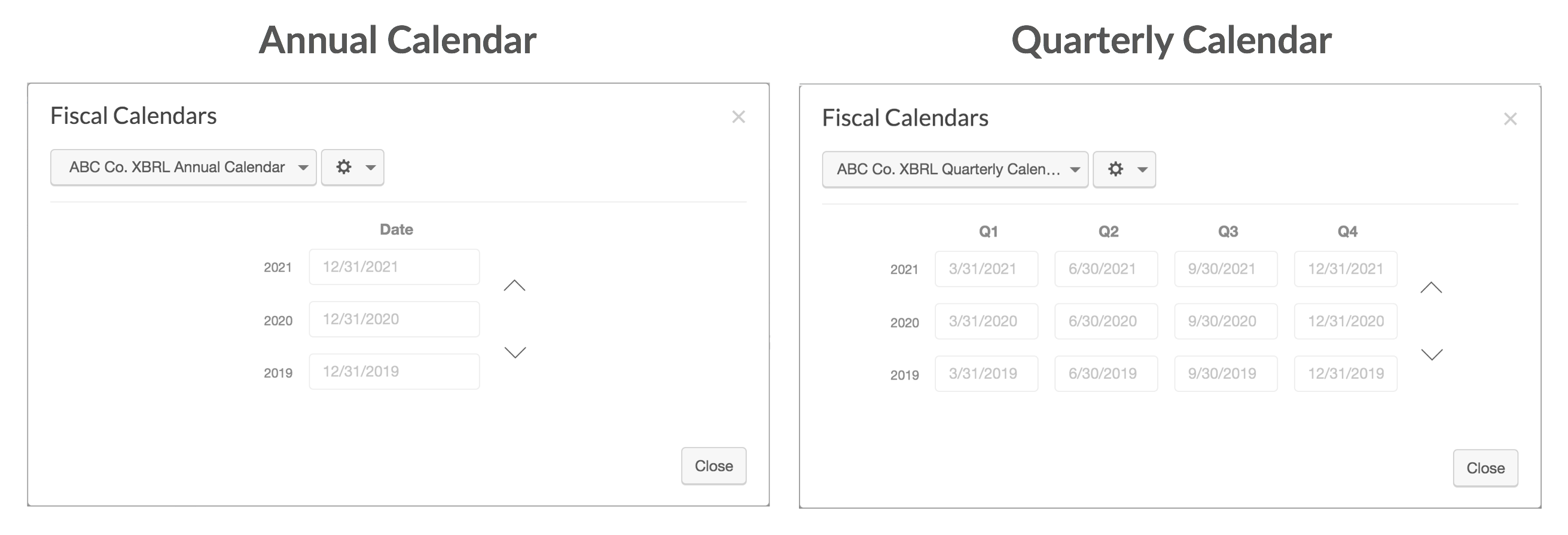 Create and use fiscal calendars – Support Center