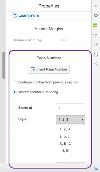 Add headers and footers – Support Center