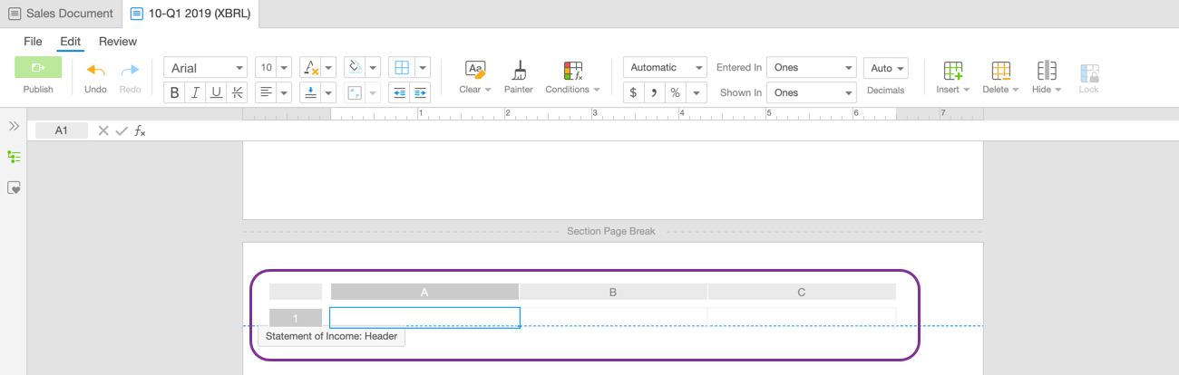 Insert header and footer content – Support Center