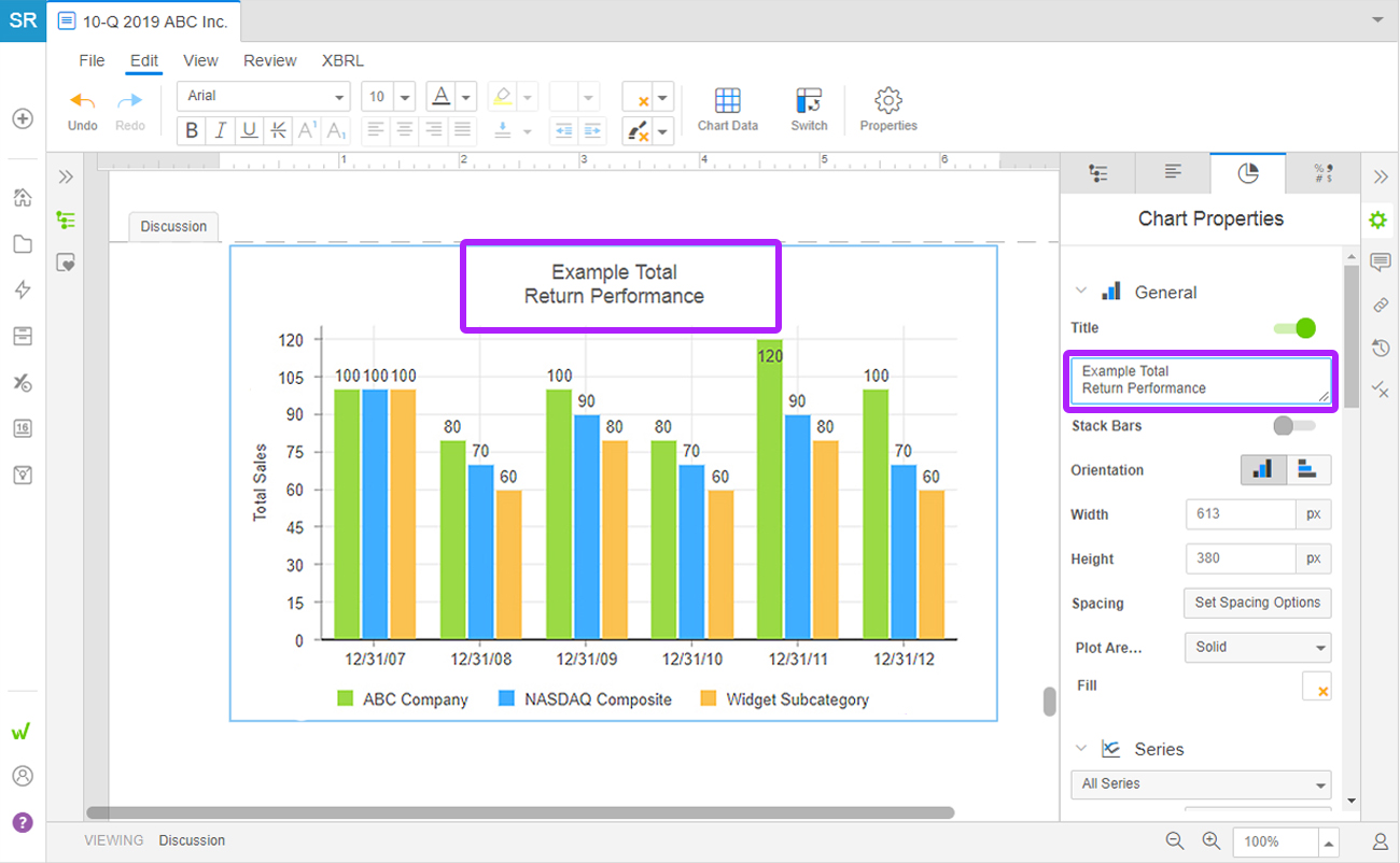 Format Chart Text And Titles Workiva Support Center