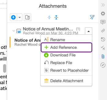Attachments in Documents – Workiva Support Center