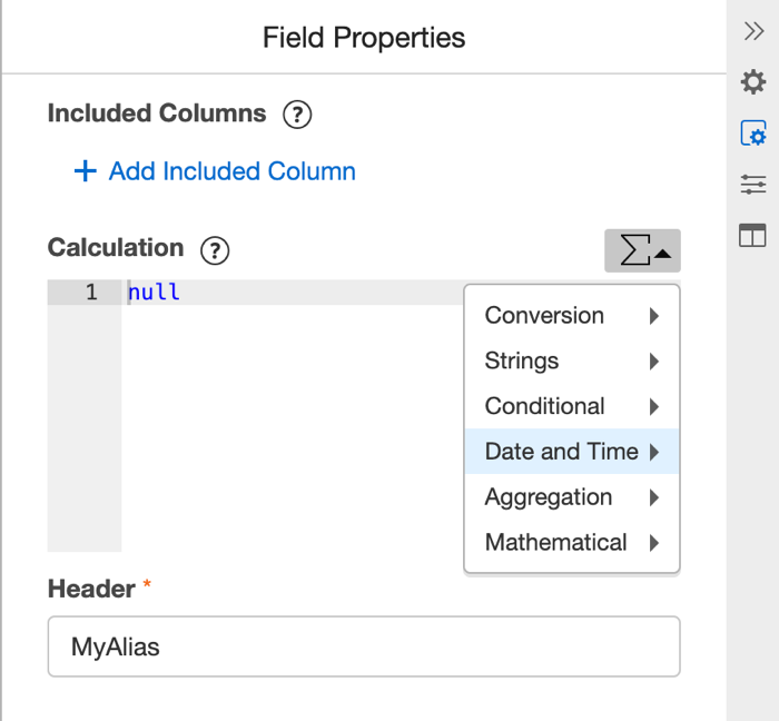 Define a Query's Fields and Calculations – Workiva Support Center