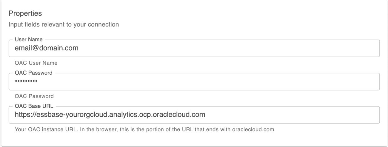 Connector to Oracle Analytics Cloud (OAC) – Support Center