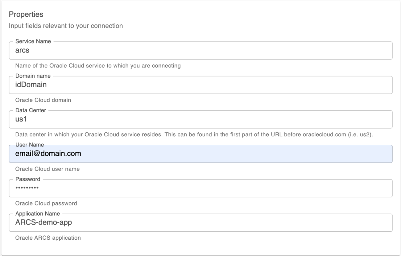 Connettore a Oracle Account Reconciliation Cloud Service (ARCS ...